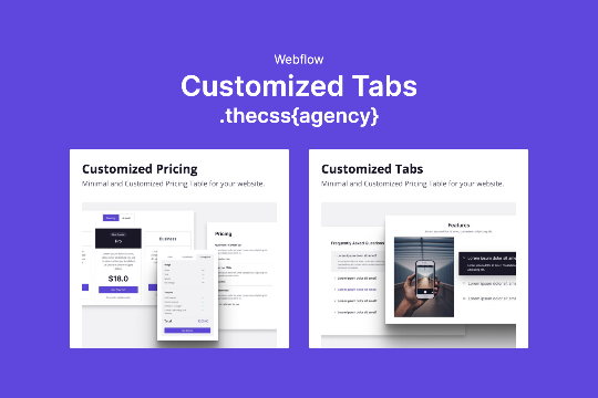 Customized Tabs and Pricing Sections - Webflow Cloneable - Webflow